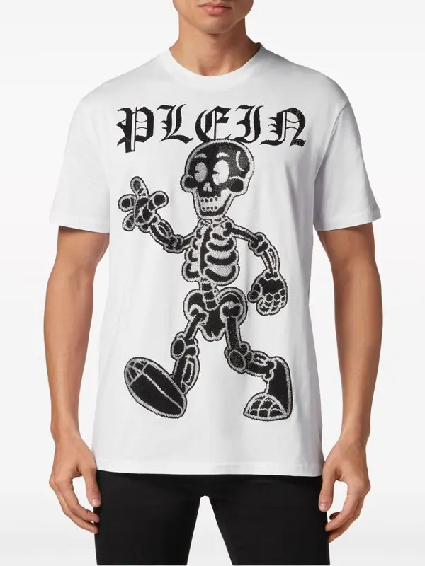 Philipp Plein Rhinestone-skeleton Cotton T-shirt