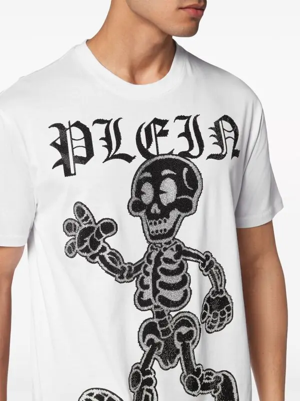 Philipp Plein Rhinestone-skeleton Cotton T-shirt
