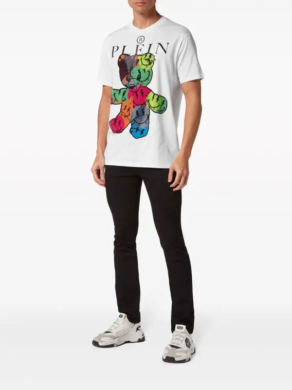 Philipp Plein Teddy Bear Cotton T-shirt - White