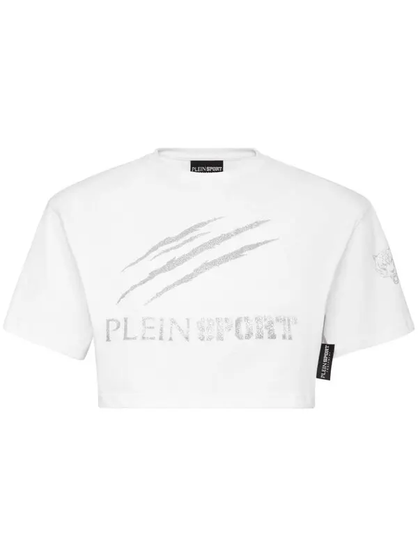 PLEIN SPORT Logo-print Cotton T-shirt - White