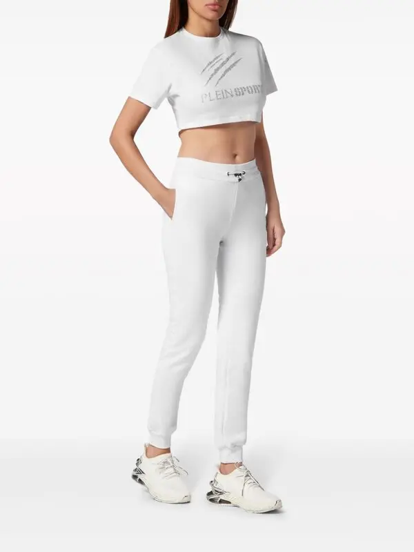 PLEIN SPORT Logo-print Cotton T-shirt - White
