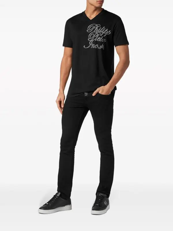 Philipp Plein Logo-print Cotton T-shirt - Black