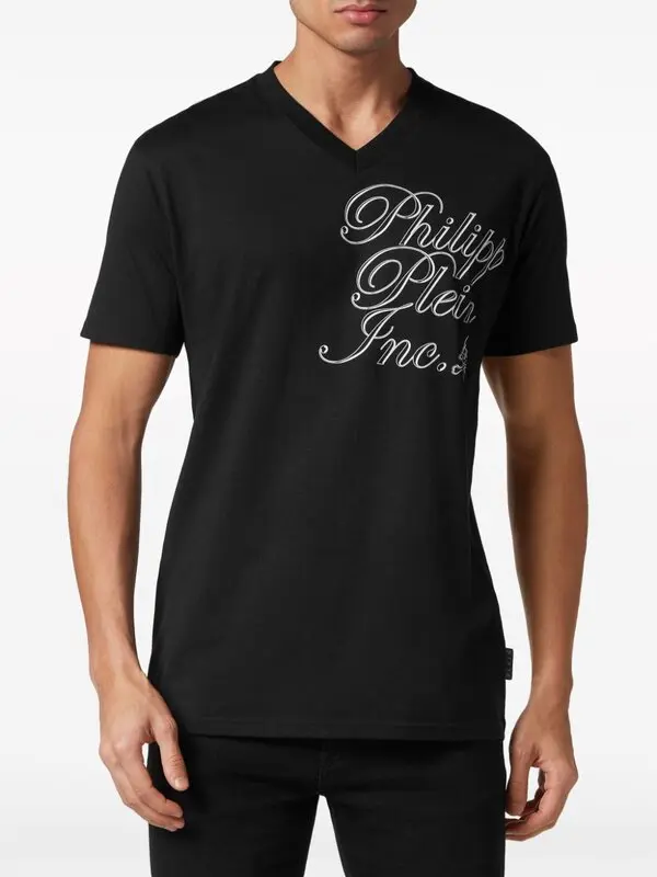 Philipp Plein Logo-print Cotton T-shirt - Black