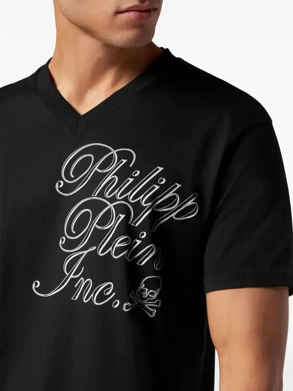 Philipp Plein Logo-print Cotton T-shirt - Black