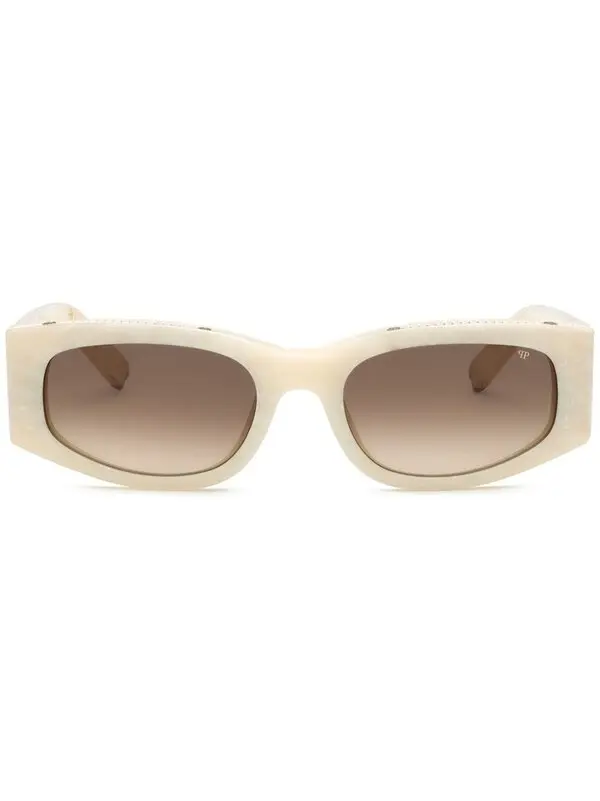 Philipp Plein Round-frame Crystal-embellished Sunglasses - Neutrals