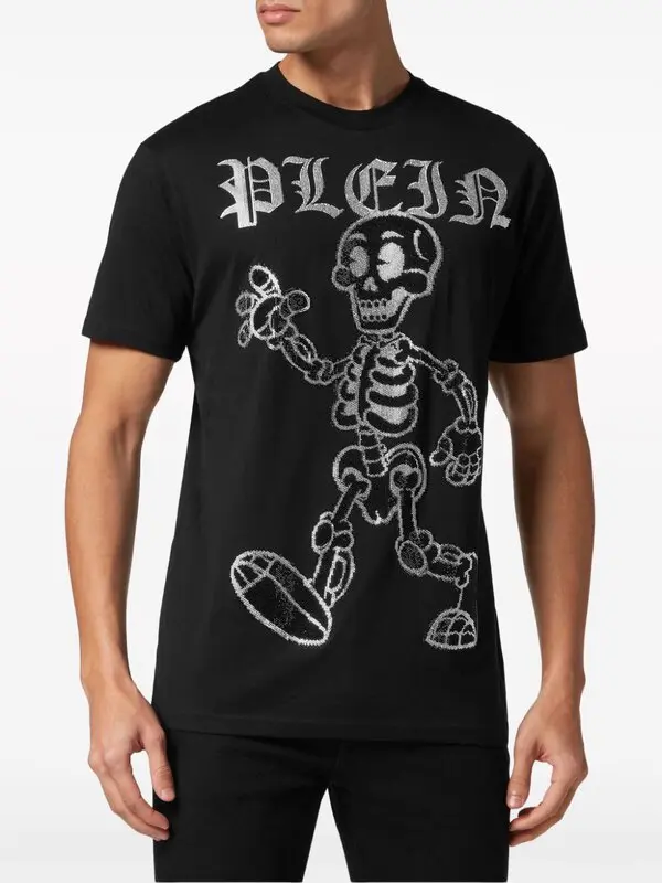 Philipp Plein Skeleton Studded T-shirt