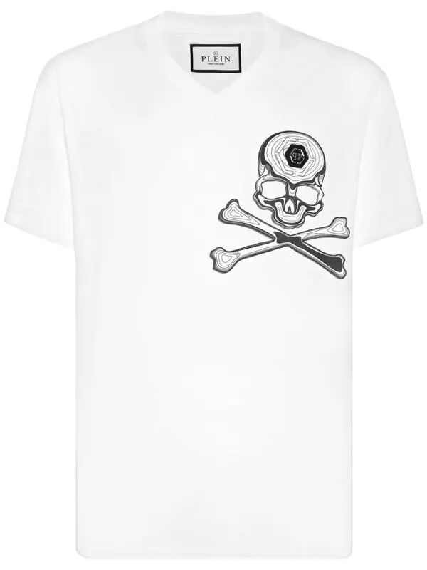 Philipp Plein Skull-print Cotton T-shirt - White