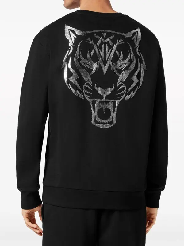 PLEIN SPORT Tiger Graphic Crewneck Sweatshirt