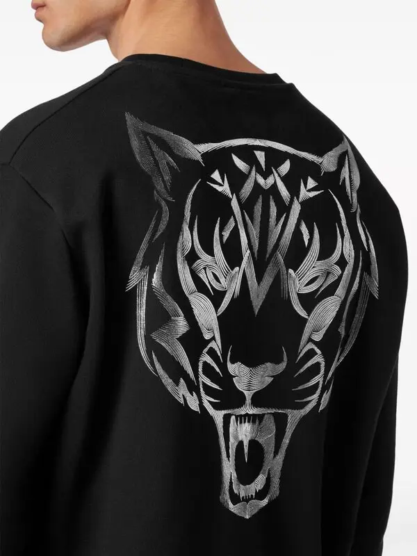 PLEIN SPORT Tiger Graphic Crewneck Sweatshirt