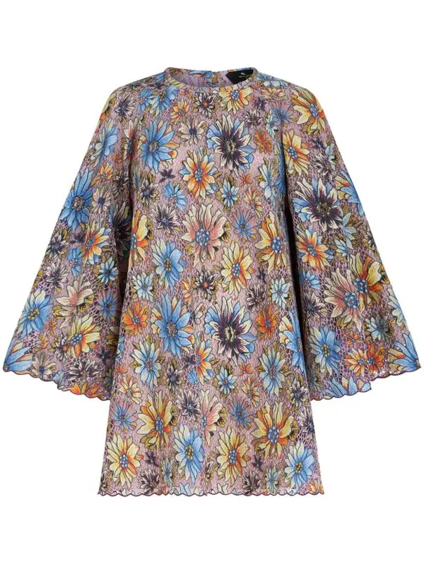 Etro Printed Lace Minidress