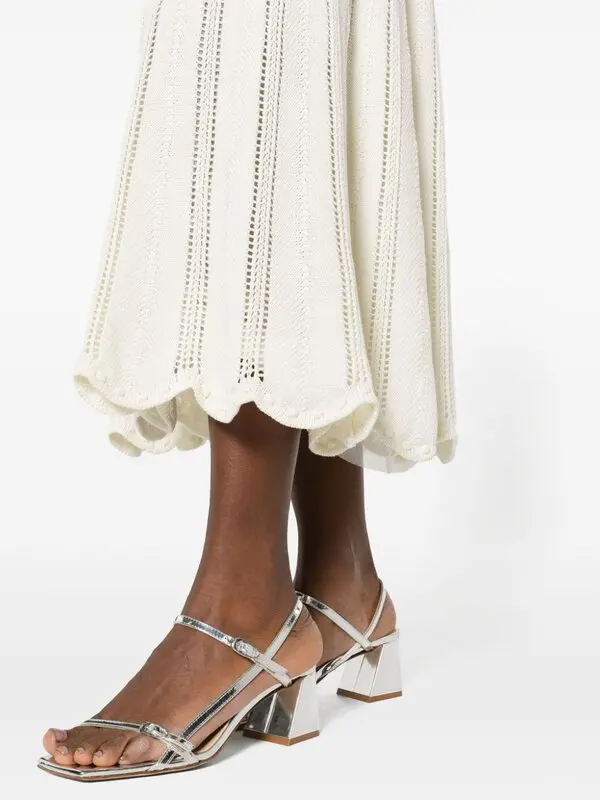 FORTE_FORTE Open-knit Cotton Skirt