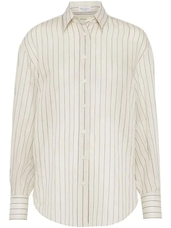 Brunello Cucinelli Striped Cotton-blend Shirt