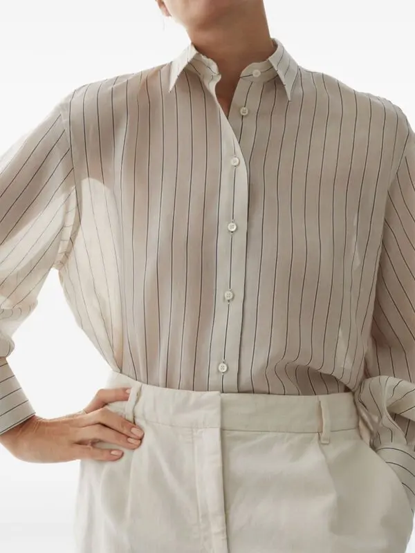 Brunello Cucinelli Striped Cotton-blend Shirt