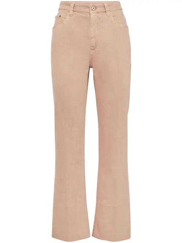 Brunello Cucinelli Garment-dyed Straight-leg Jeans - Neutrals