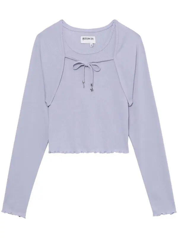 MUSIUM DIV. Bolero Layered Knit Top