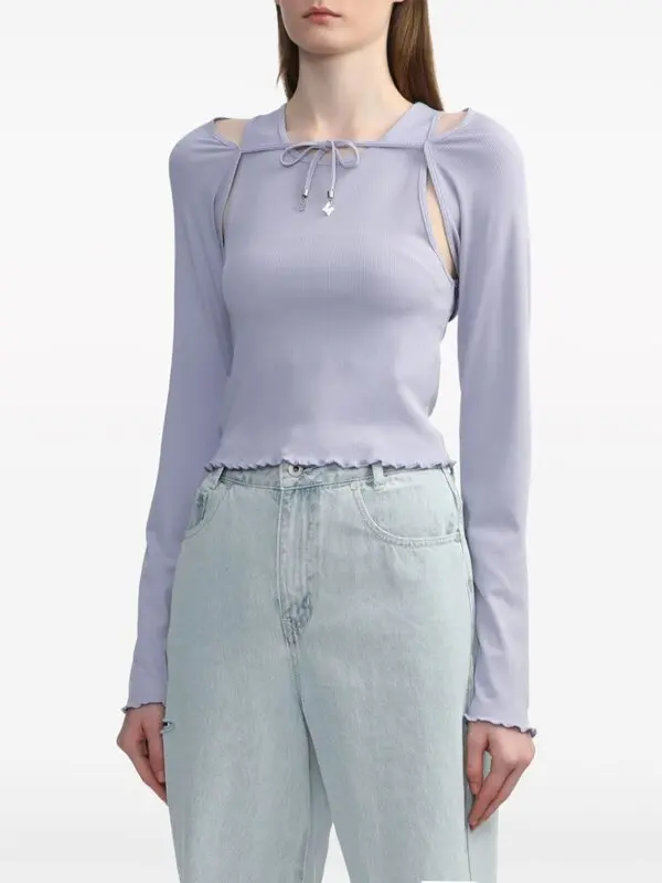 MUSIUM DIV. Bolero Layered Knit Top