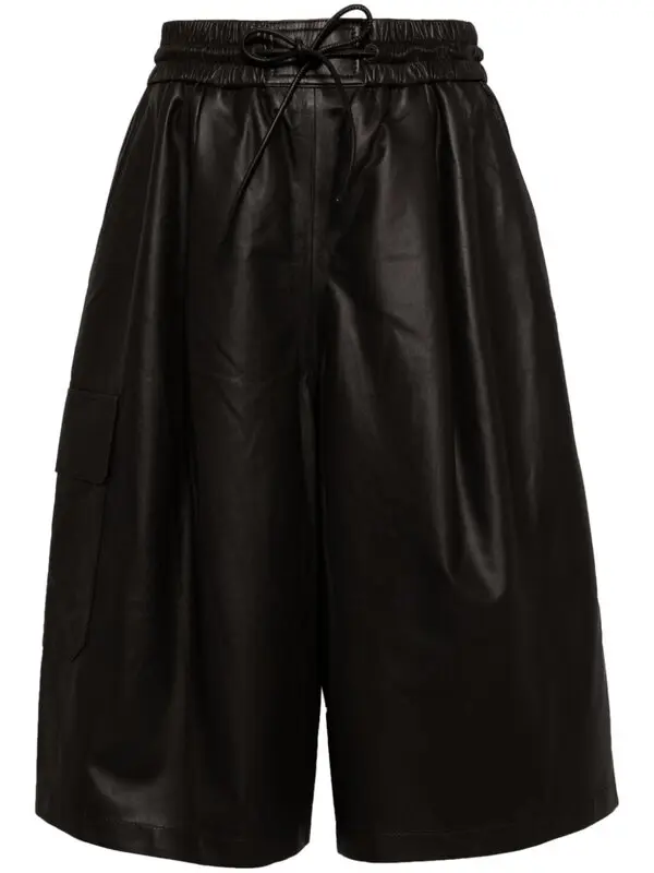 YVES SALOMON Knee-length Leather Shorts