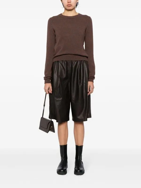 YVES SALOMON Knee-length Leather Shorts