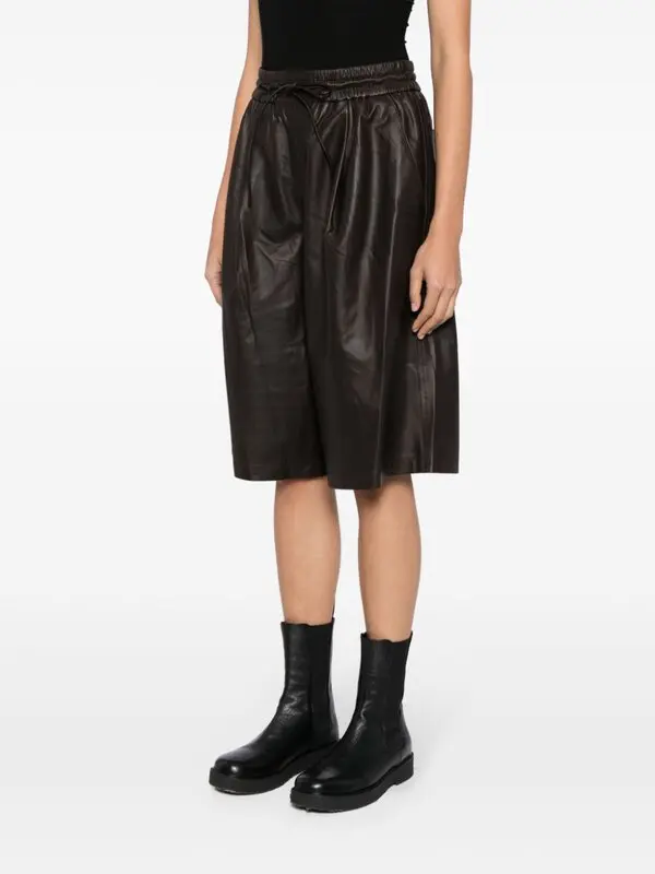 YVES SALOMON Knee-length Leather Shorts