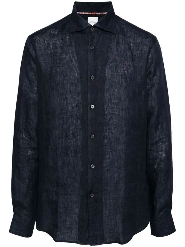 Paul Smith Long-sleeve Linen Shirt - Blue