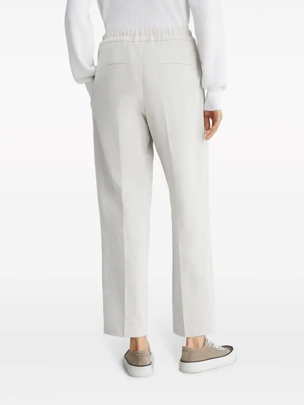 Brunello Cucinelli Straight-leg Gabardine Trousers - Neutrals