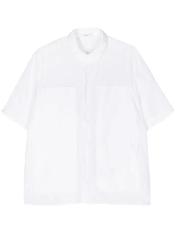 Transit Decorative-stitching Shortsleeve Shirt - White