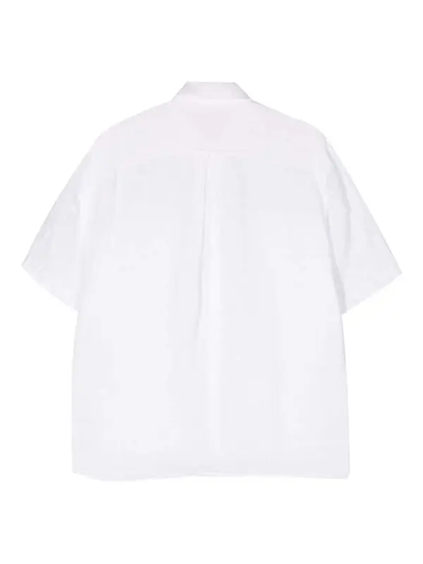 Transit Decorative-stitching Shortsleeve Shirt - White
