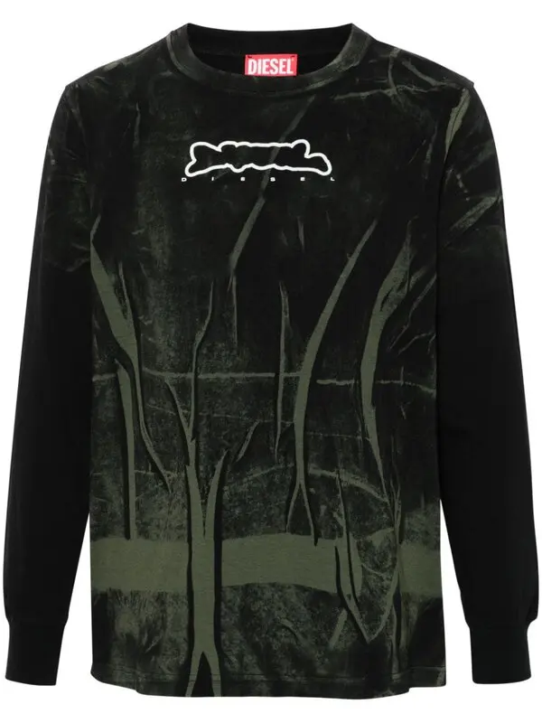 DIESEL® Long Sleeve T-shirt With Graphic Print