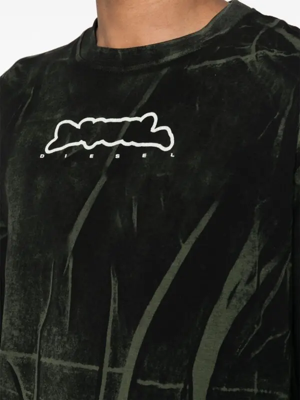 DIESEL® Long Sleeve T-shirt With Graphic Print