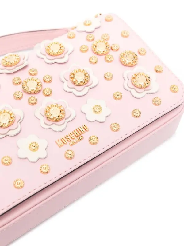 Moschino Floral Stud-detailing Shoulder Bag