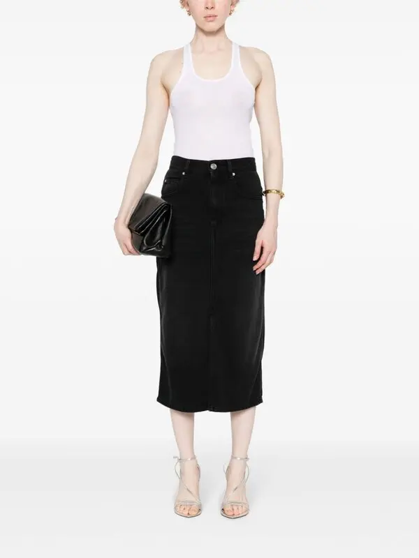 Isabel Marant Étoile Tilauria Denim Midi Skirt - Black