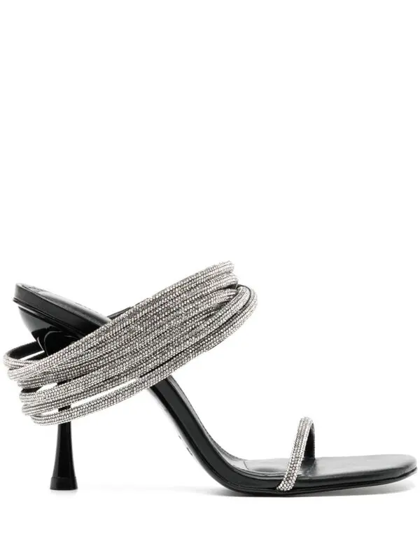 Simkhai Infinity 90mm Crystal-embellished Leather Sandals