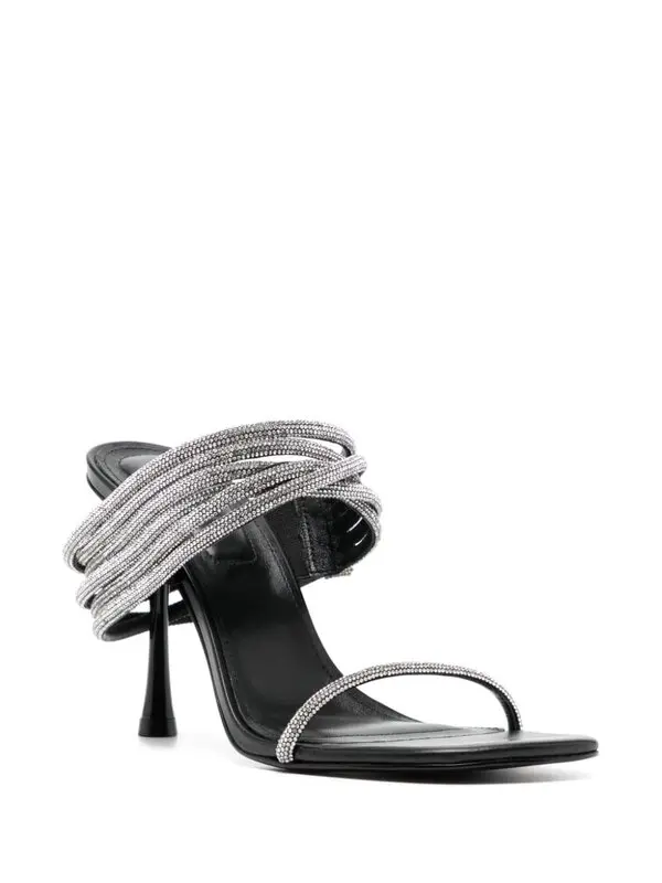 Simkhai Infinity 90mm Crystal-embellished Leather Sandals