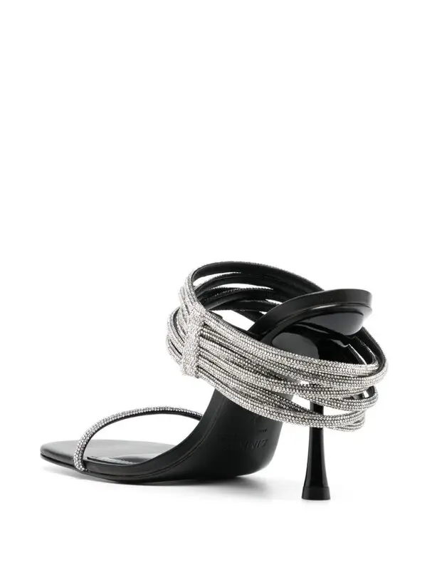 Simkhai Infinity 90mm Crystal-embellished Leather Sandals
