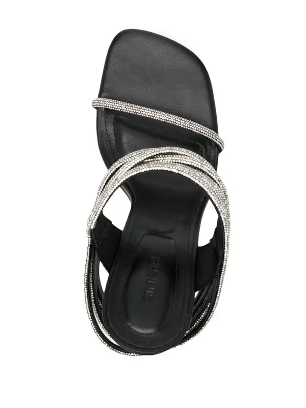 Simkhai Infinity 90mm Crystal-embellished Leather Sandals