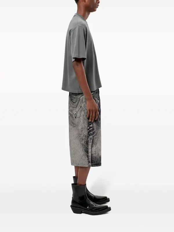 Camper Abstract-print Denim Shorts - Black