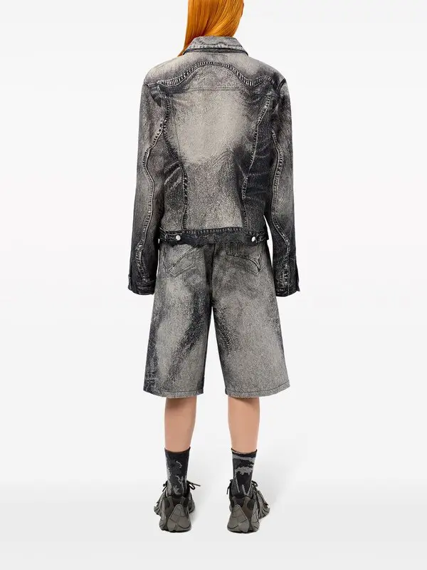 Camper Abstract-print Denim Shorts - Black