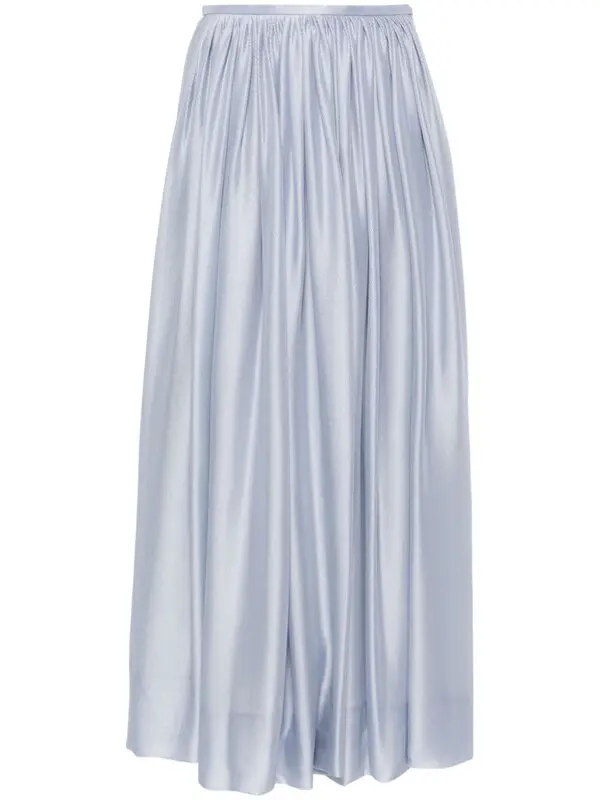 Giorgio Armani Silk Maxi Skirt - Blue