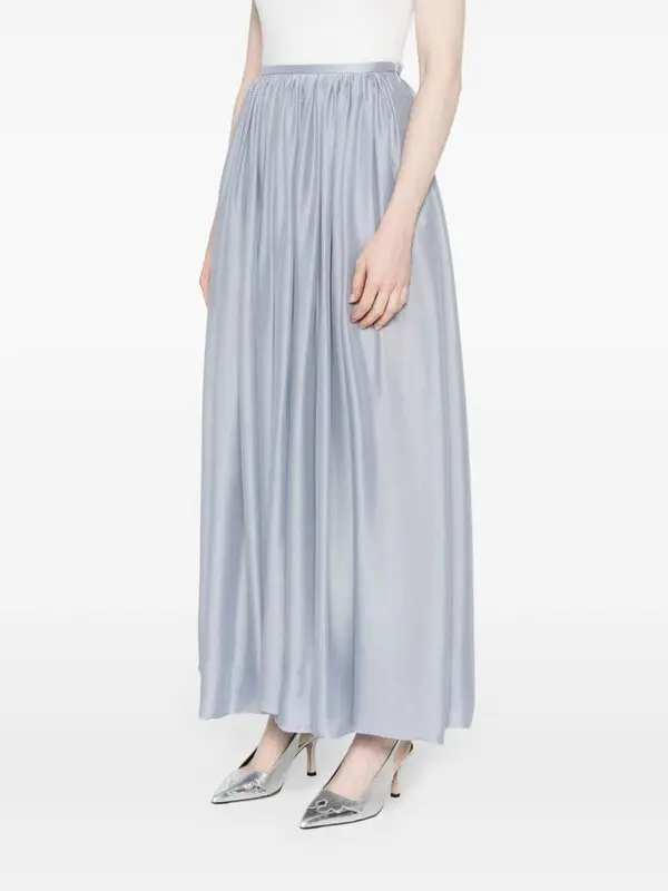 Giorgio Armani Silk Maxi Skirt - Blue
