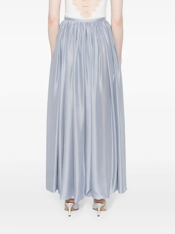 Giorgio Armani Silk Maxi Skirt - Blue