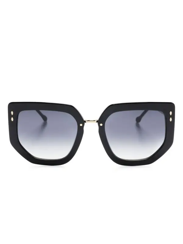 Isabel Marant Geometric-frame Sunglasses - Black