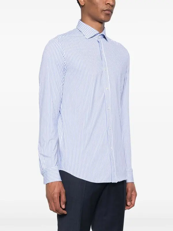 Paul & Shark Logo-embroidered Striped Shirt