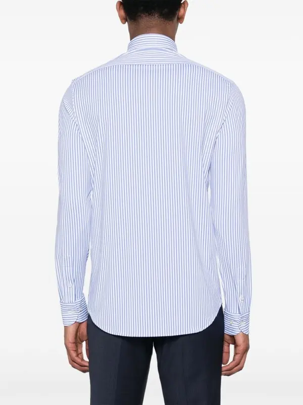 Paul & Shark Logo-embroidered Striped Shirt