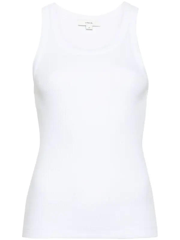 Vince Scoop-neck Ribbed Tank Top