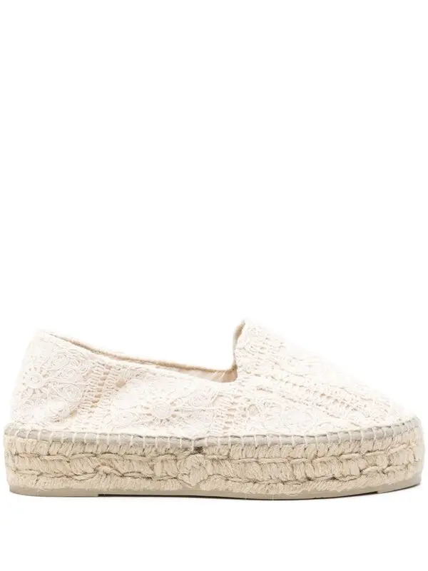 Manebí Yucatán Crochet Espadrilles - Neutrals