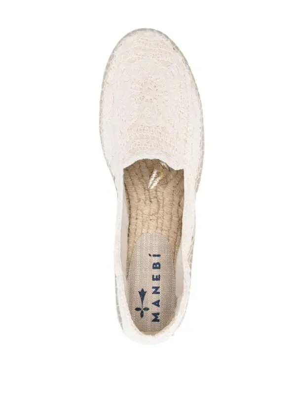 Manebí Yucatán Crochet Espadrilles - Neutrals