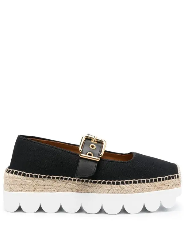 Marni Mary Jane Canvas Espadrilles - Black