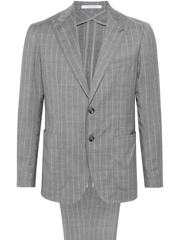 Tagliatore Single-breasted Striped Wool Suit