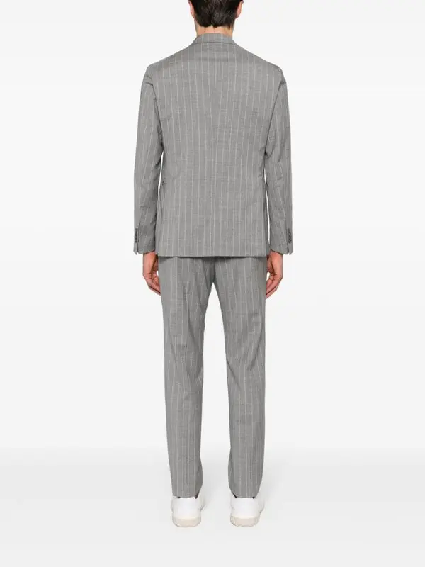 Tagliatore Single-breasted Striped Wool Suit