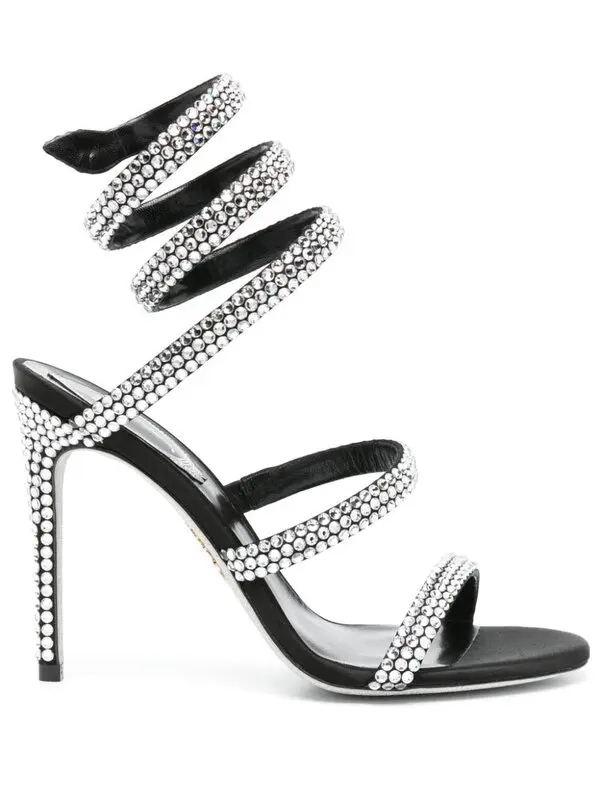 Rene Caovilla Cleo 105mm Sandals - Black